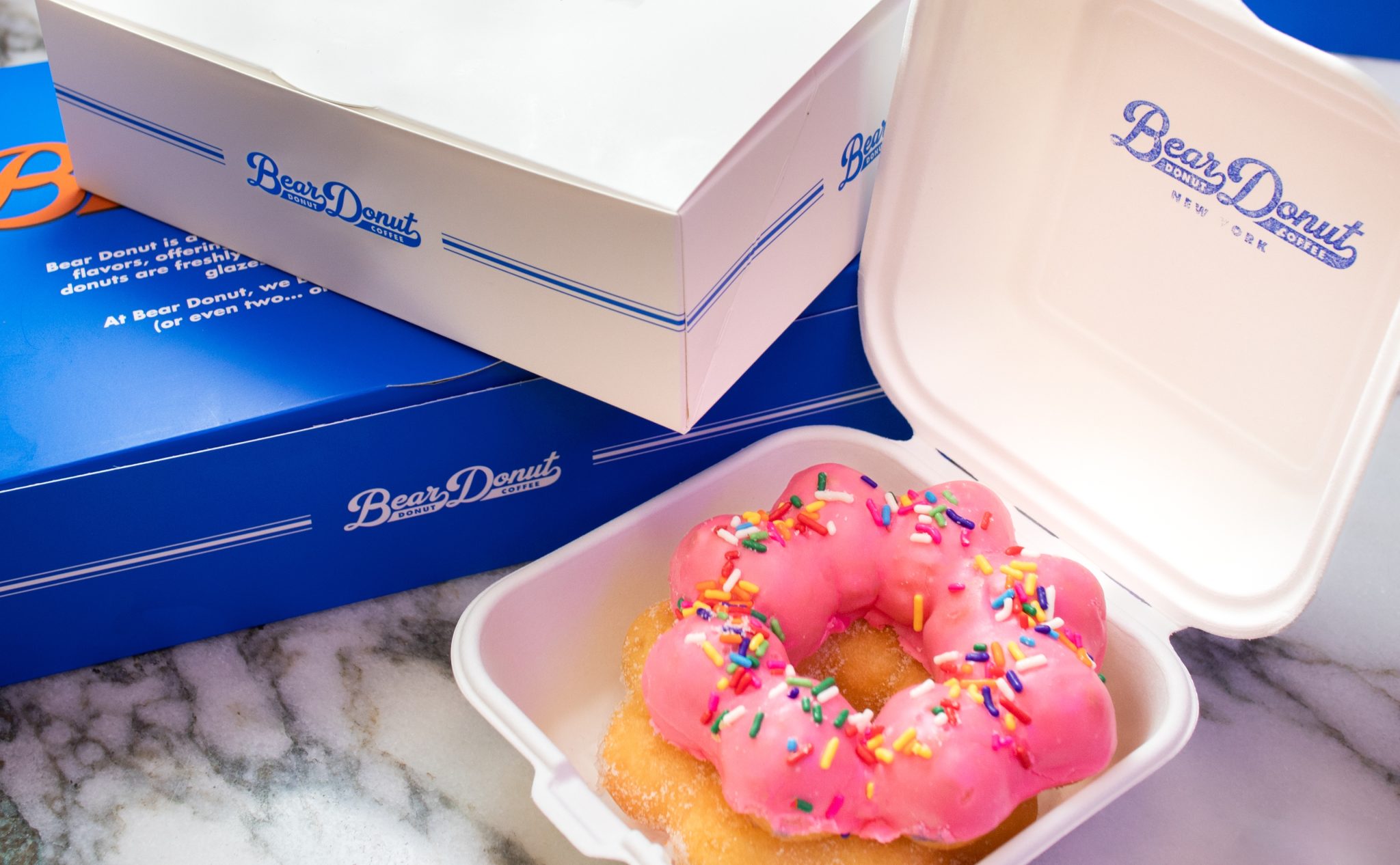 Bear Donut: Pink Chocolate Mochi Donut - Flatiron NoMad